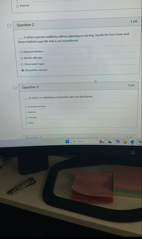 Solved ExerciseQuestion 21 ﻿ptsq, ﻿is when a person | Chegg.com