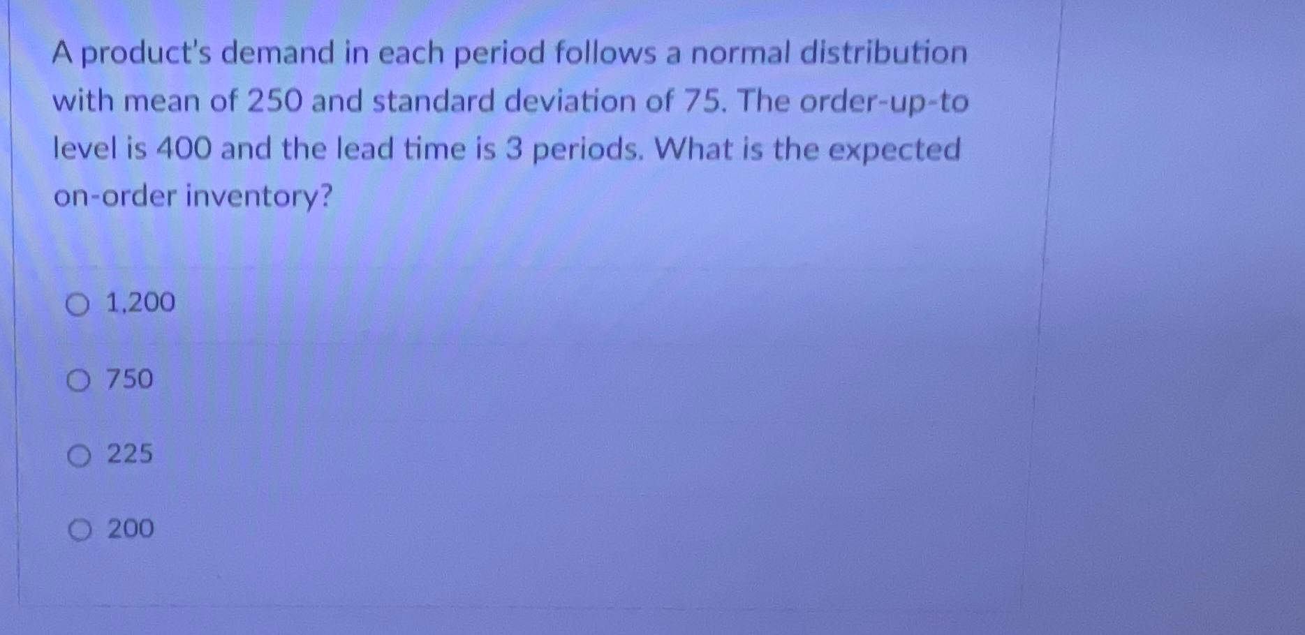Solved A product's demand in each period follows a normal | Chegg.com