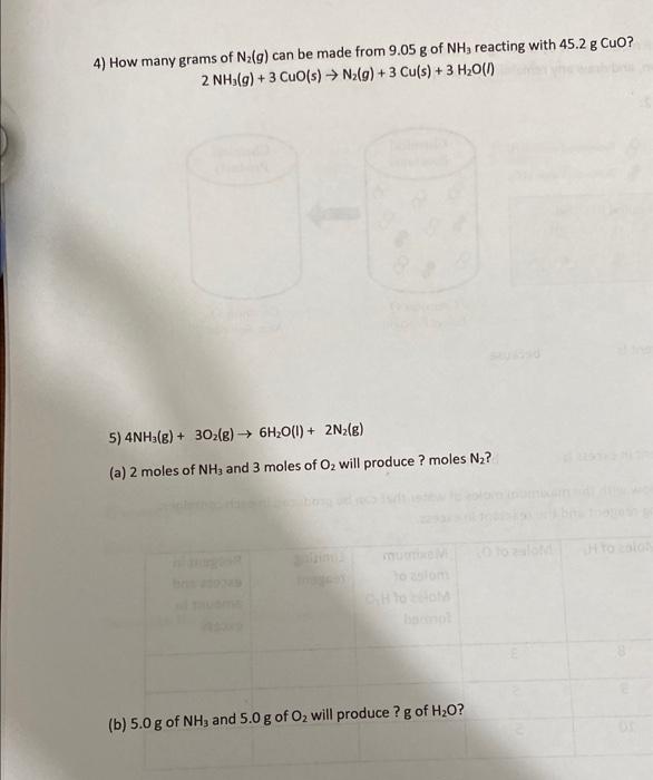 Solved 4) How many grams of N2( g) can be made from 9.05 g | Chegg.com