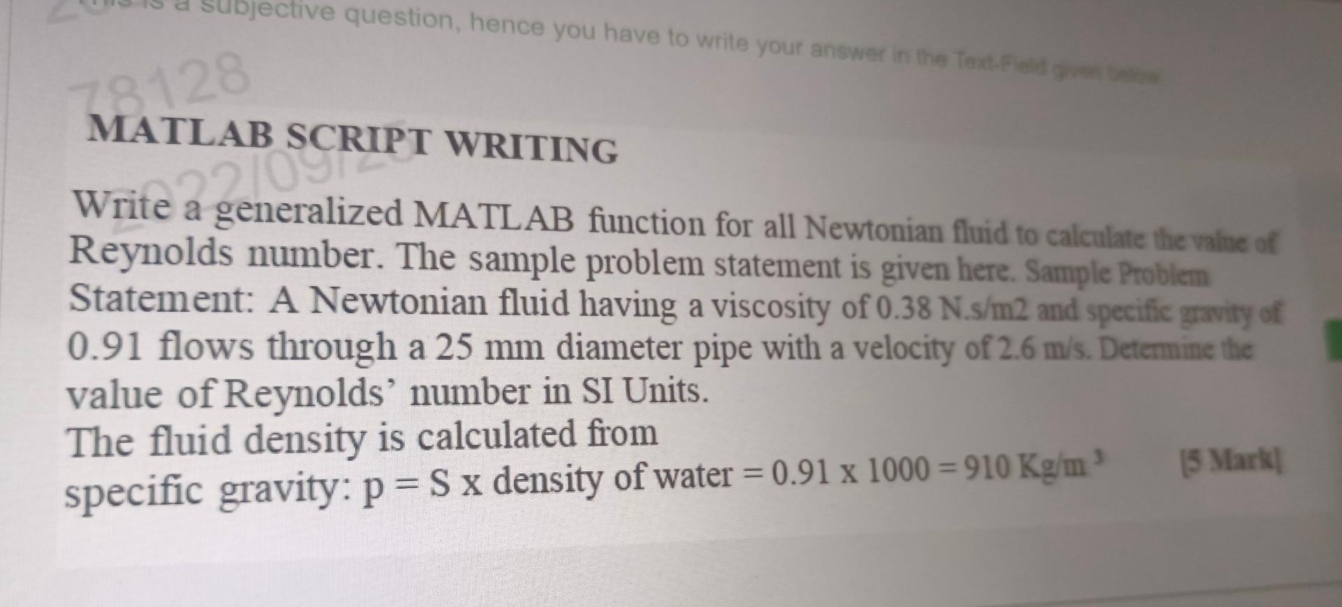 Solved MATLAB SCRIPT WRITING Write a generalized MATLAB | Chegg.com Solved MATLAB SCRIPT WRITING Write a generalized MATLAB | Chegg.com