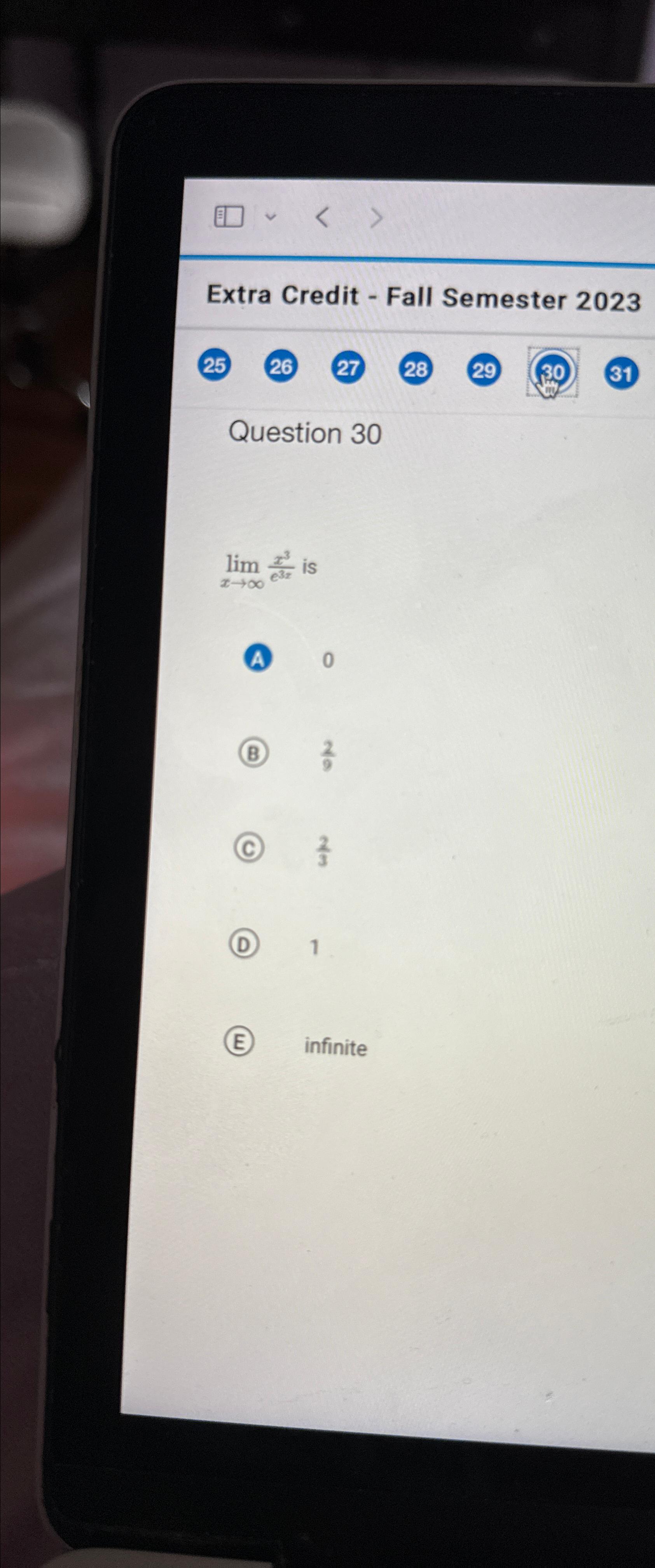 Solved Extra Credit - ﻿Fall Semester | Chegg.com