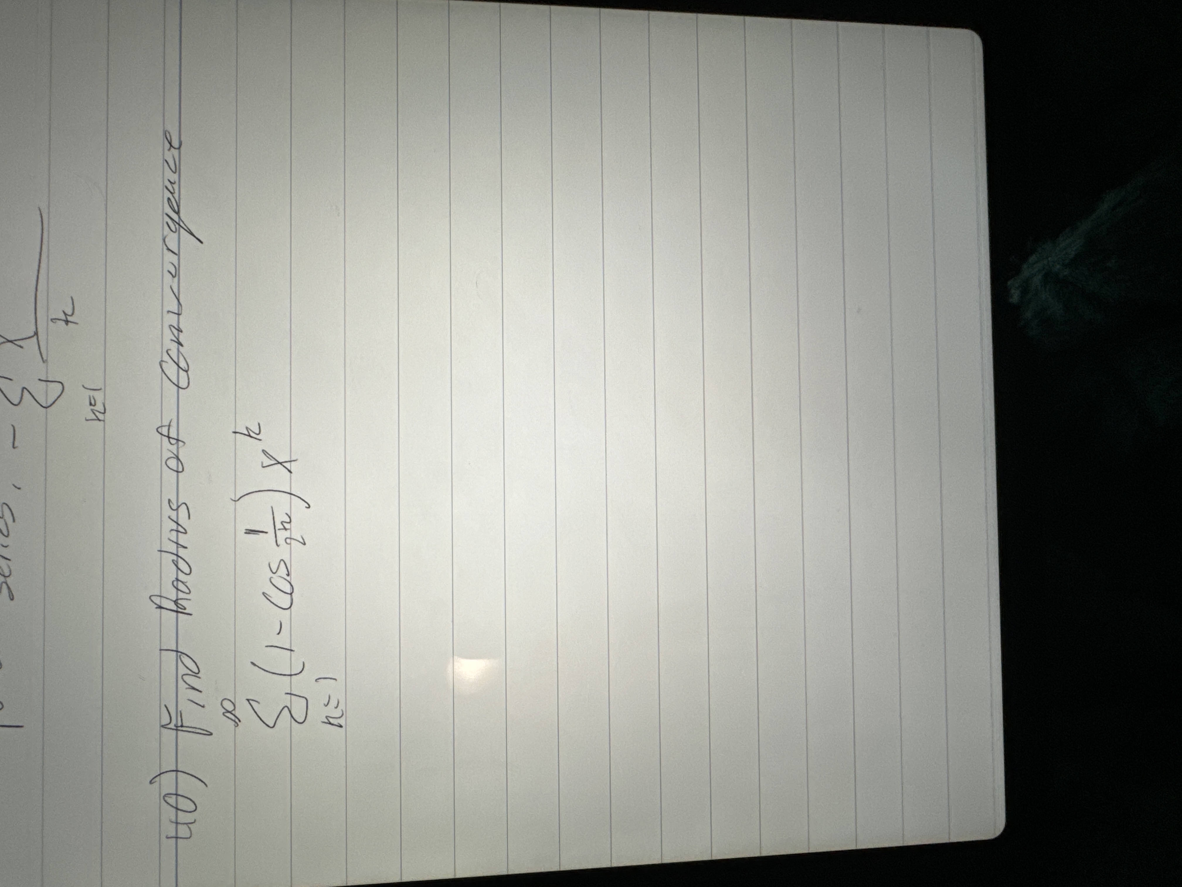 Solved find the radius of convergence given the series Find | Chegg.com