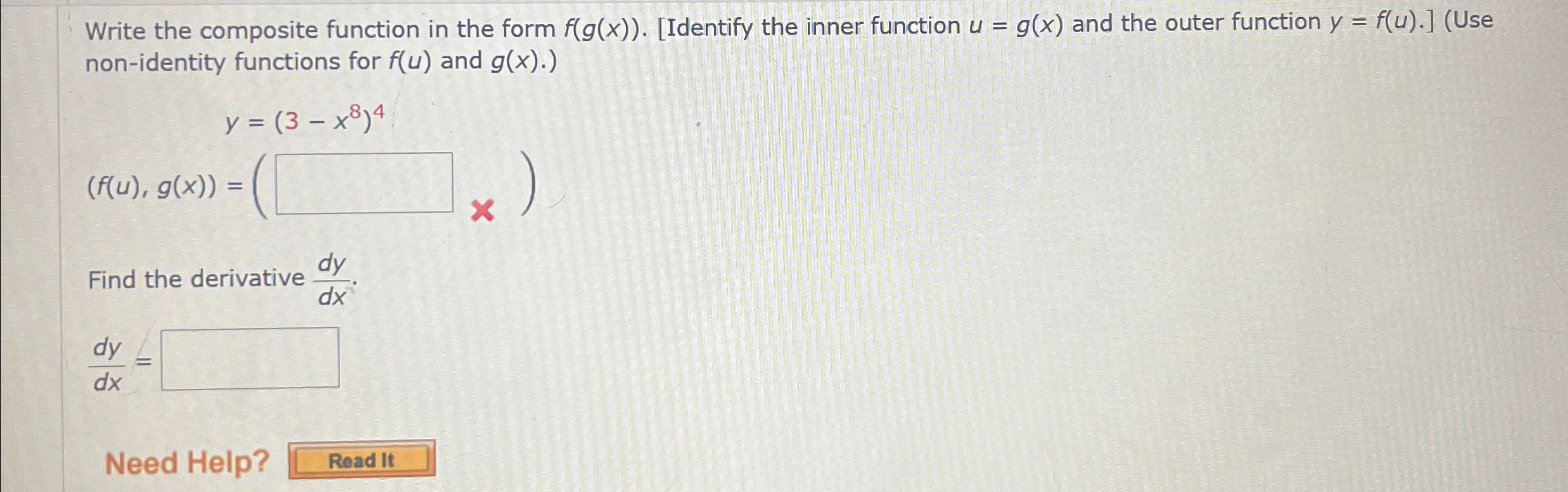 Solved Write the composite function in the form | Chegg.com