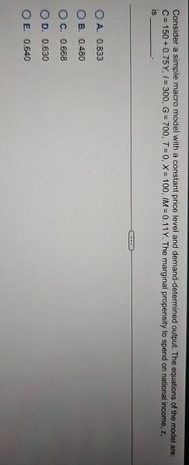 Solved Consider a simple macro model with a constant price | Chegg.com