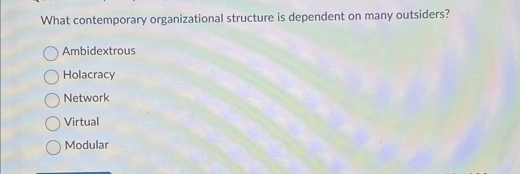 Solved What contemporary organizational structure is | Chegg.com