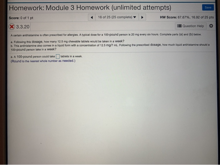 Solved Homework Module 3 Homework Unlimited Attempts Save