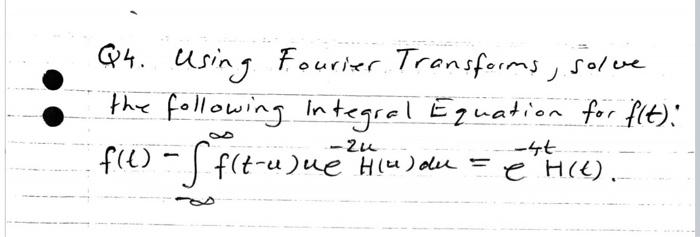 Solved Q3. Using operational Theorems and the Table of | Chegg.com