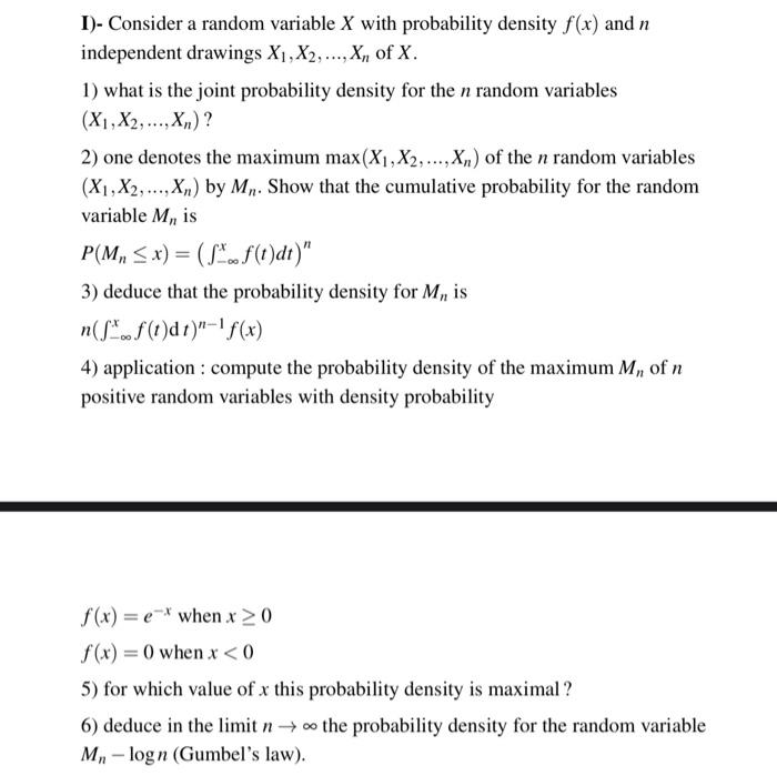 Solved independent drawings X1,X2,…,Xn of X. 1) what is the | Chegg.com