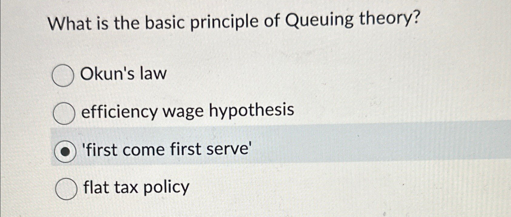Solved What is the basic principle of Queuing theory?Okun's | Chegg.com