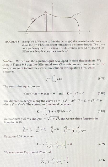 Solved EXAMPLE 6.6 One version of the Dido Problem is to | Chegg.com
