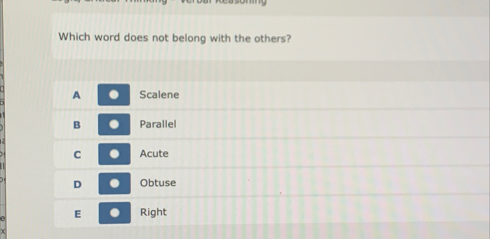 Solved Which word does not belong with the | Chegg.com
