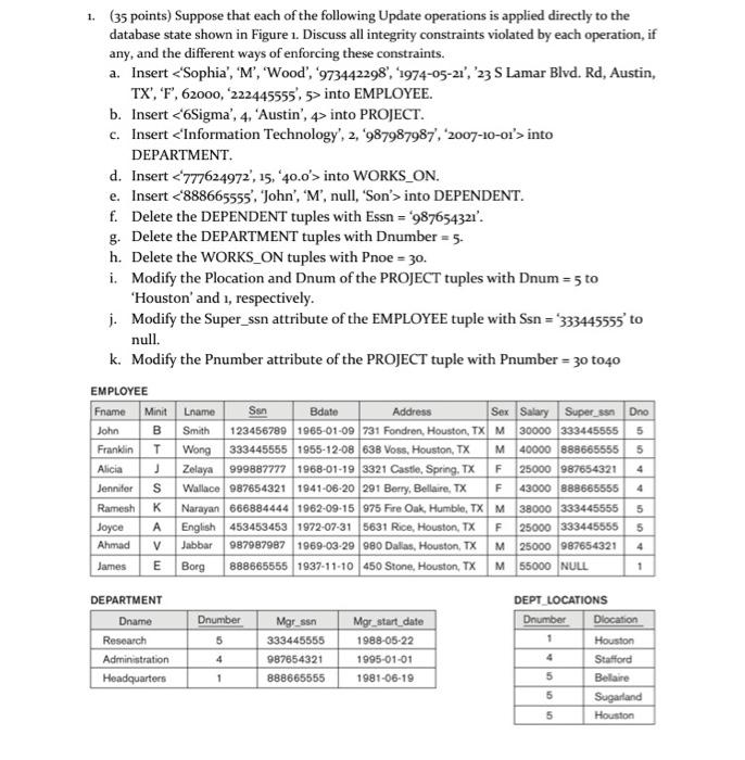 Solved WORKS_ON PROJECT \begin{tabular}{|c|c|c|} \hline Essn | Chegg.com