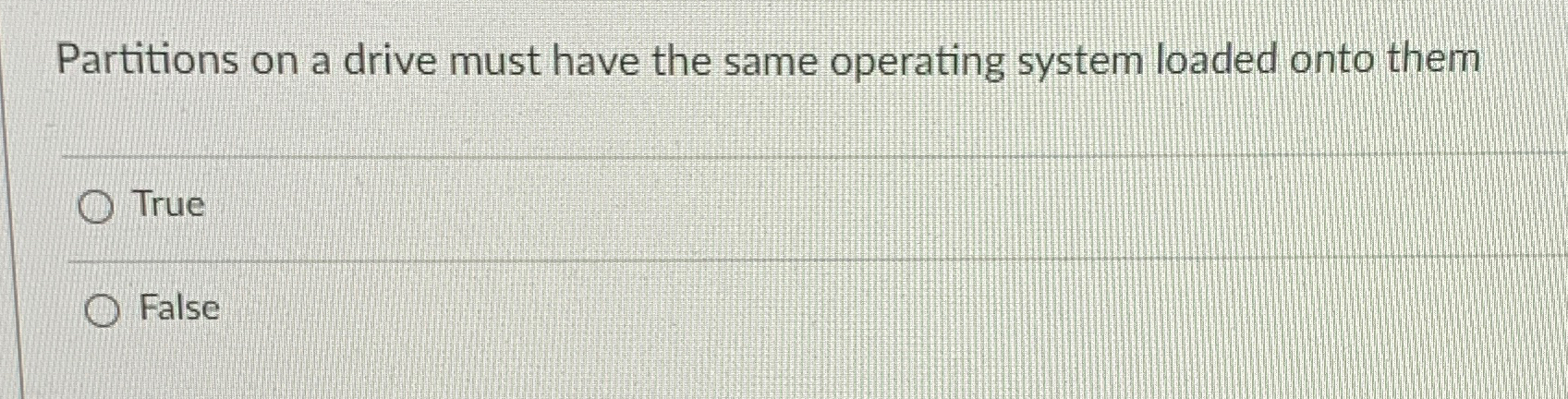 Solved Partitions on a drive must have the same operating | Chegg.com