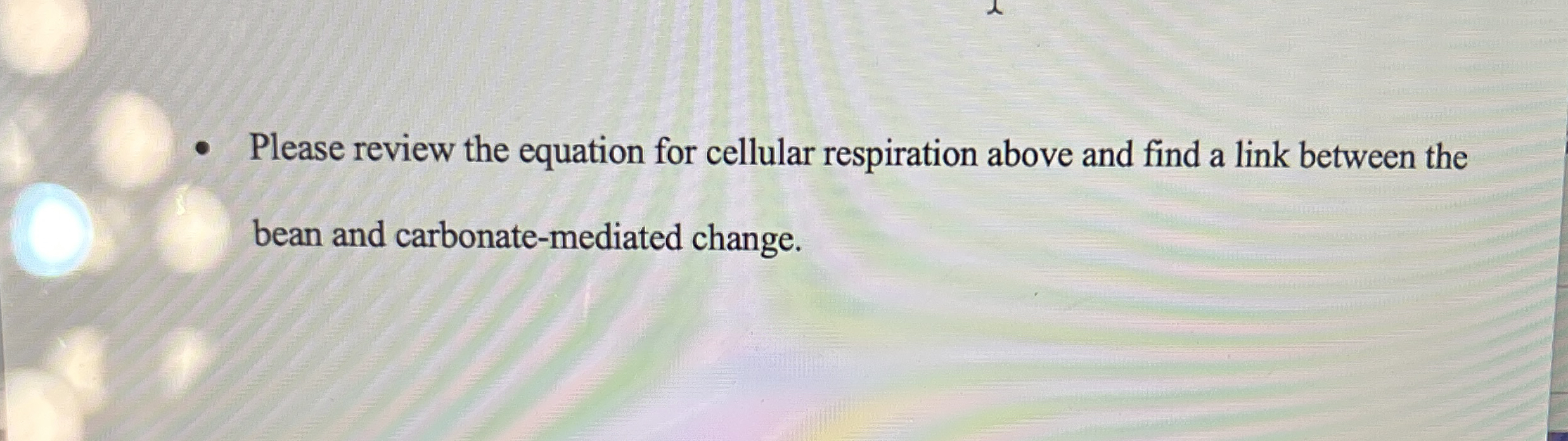 Solved Please review the equation for cellular respiration | Chegg.com