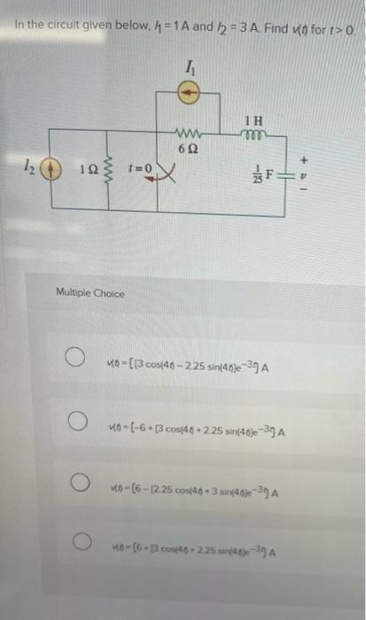 Solved In the circuit given below, h1=1 A and h2=3 A. Find | Chegg.com