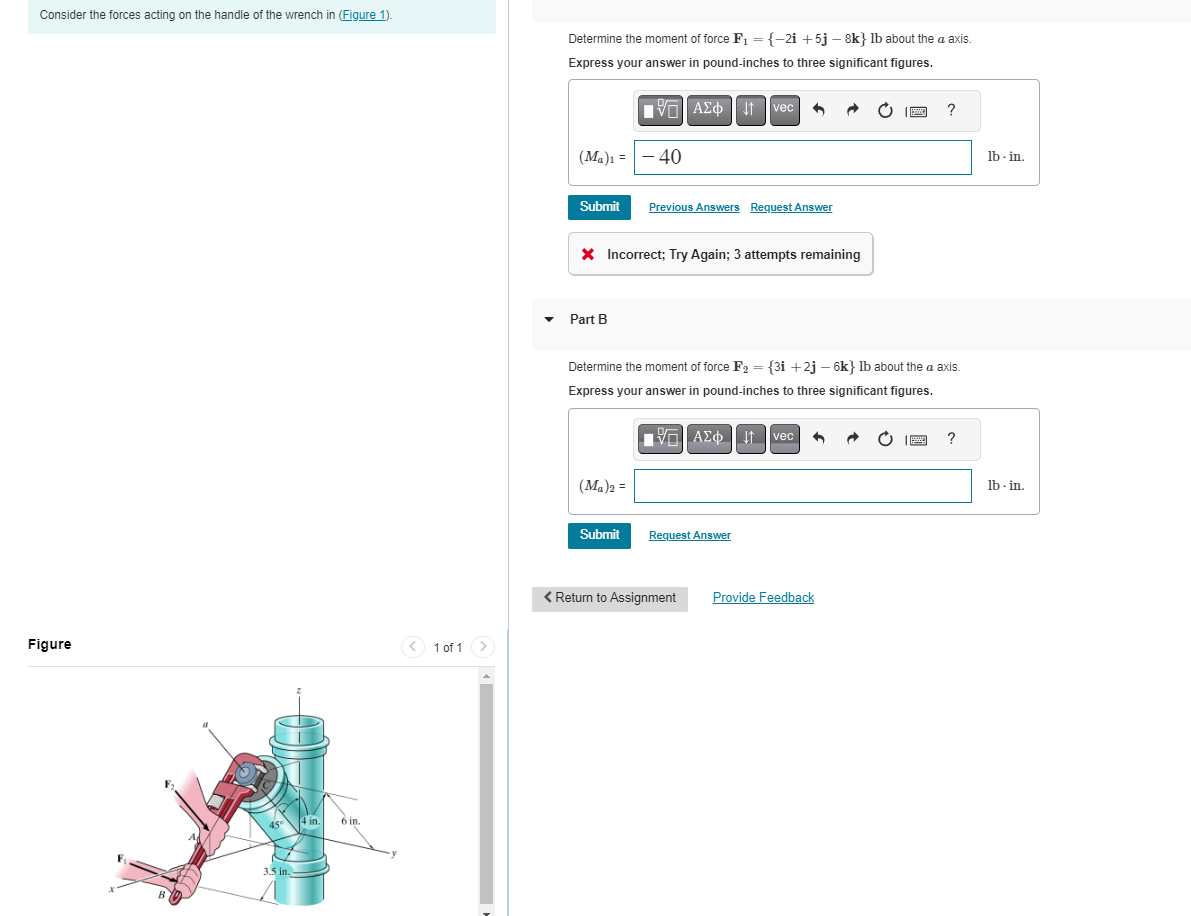 Solved Consider the forces acting on the handle of the | Chegg.com