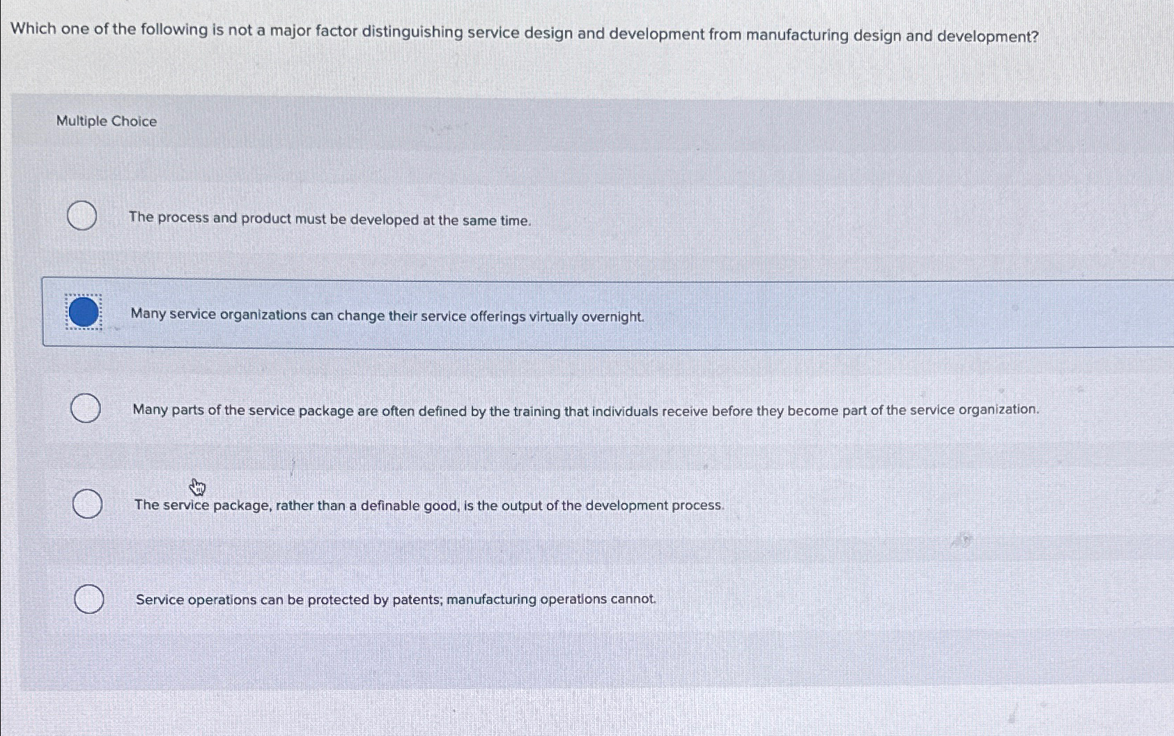 Solved Which one of the following is not a major factor | Chegg.com
