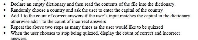 Solved • Declare an empty dictionary and then read the | Chegg.com
