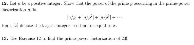 Solved Let n ﻿be a positive integer. Show that the power of | Chegg.com