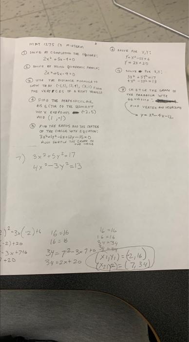 2x2+5x−1=0y=2x+201=x3−1x+6 CH at (−1,5),(2,t),(9,1) | Chegg.com