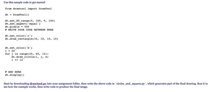 Solved Use this sample code to get started: Start by | Chegg.com