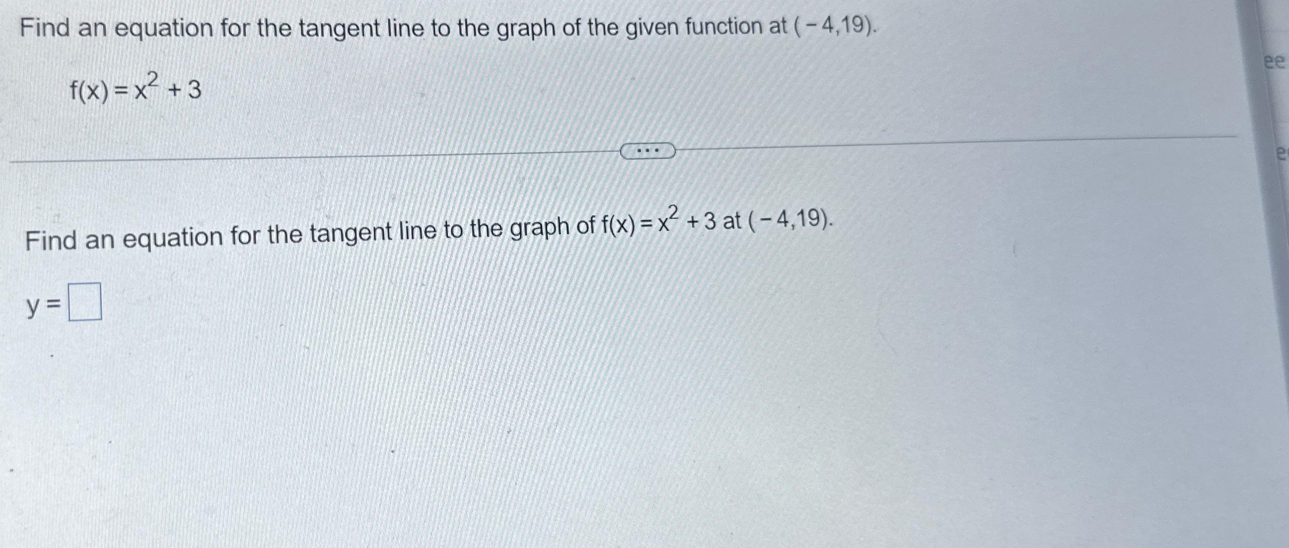 Solved Find an equation for the tangent line to the graph of | Chegg.com