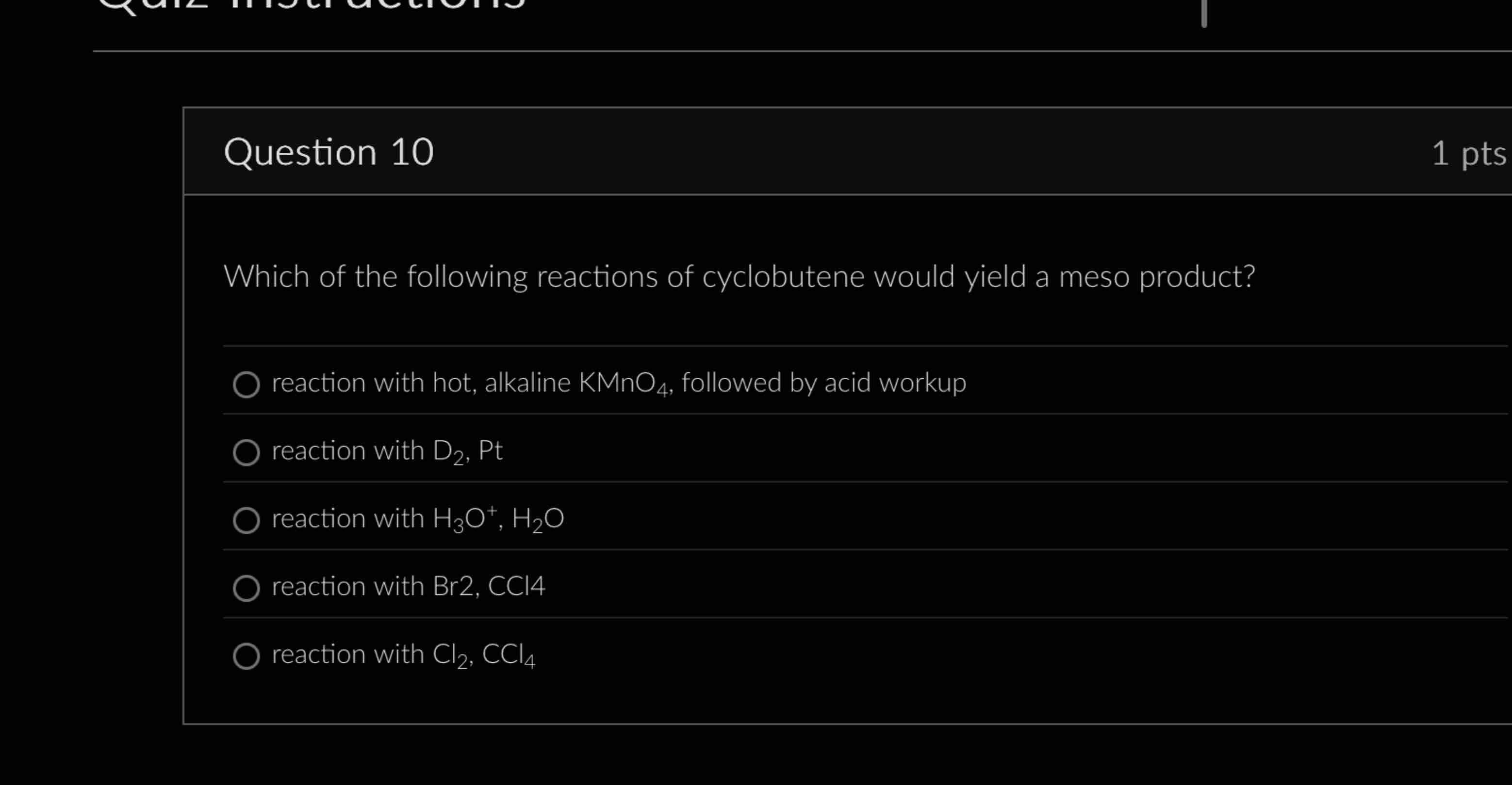 Solved Question 10Which of ﻿the following reactions of | Chegg.com