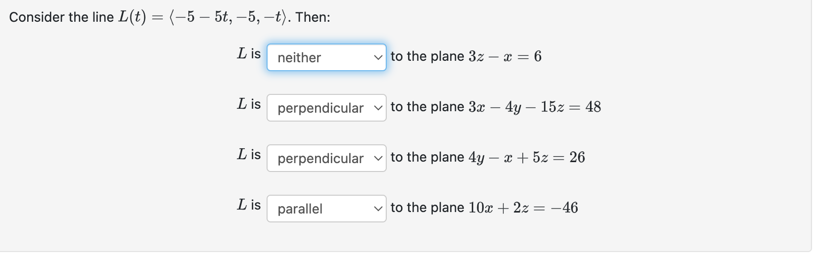 Solved Consider the line L(t)= . ﻿Then: Consider | Chegg.com