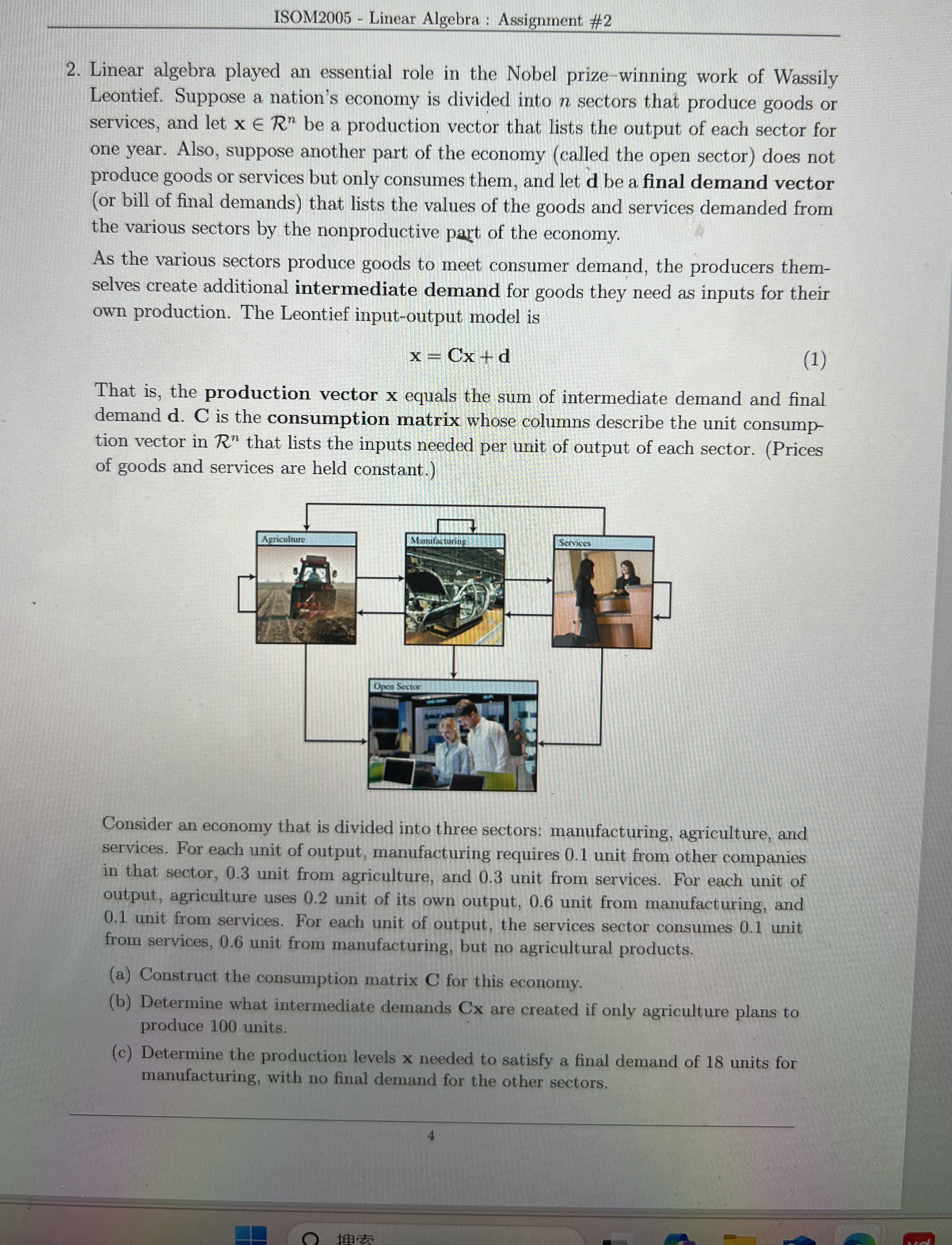 Solved ISOM2005 - ﻿Linear Algebra : Assignment #22. ﻿Linear | Chegg.com