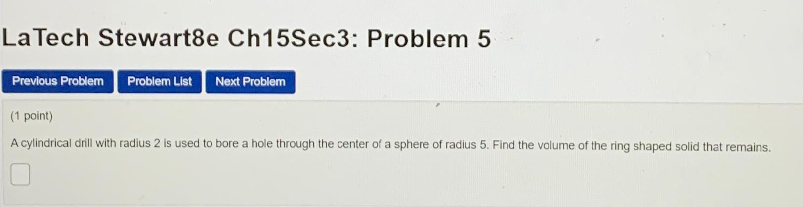 Solved LaTech Stewart8e Ch15Sec3: Problem 5(1 ﻿point)A | Chegg.com
