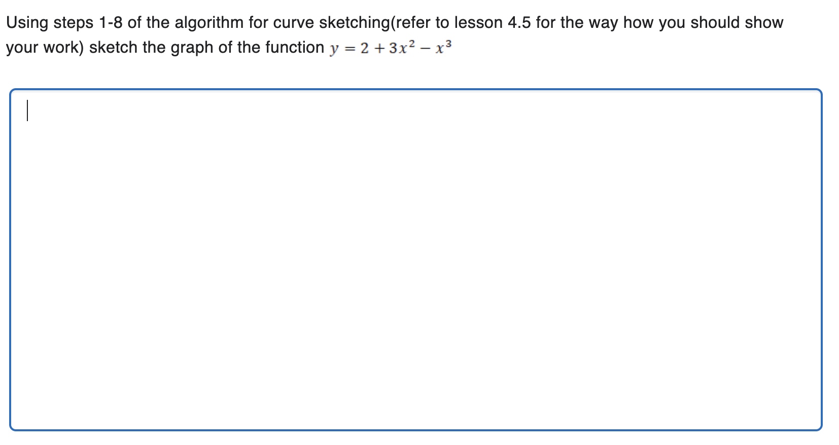 Using steps 1-8 ﻿of the algorithm for curve | Chegg.com