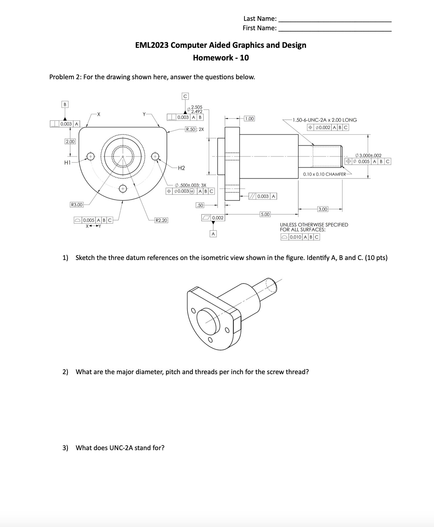 Solved Last NameFirst NameEML2023 ﻿Computer Aided Graphics | Chegg.com