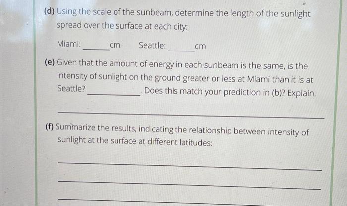Solved EXERCISE 16.2 Recognizing Seasonal Changes in Heat: | Chegg.com