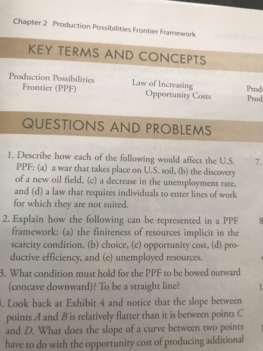 Solved Explain How The Following Can Be Represented In A Ppf