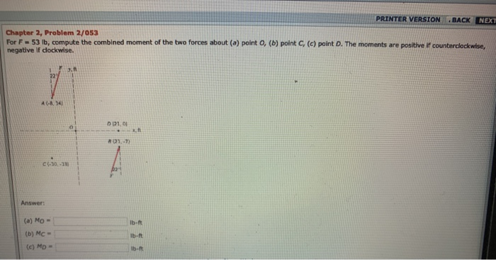 Solved PRINTER VERSION BACK NEXT Chapter 2, Problem 2/053 | Chegg.com