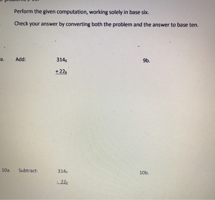 Solved Perform the given computation, working solely in base | Chegg.com