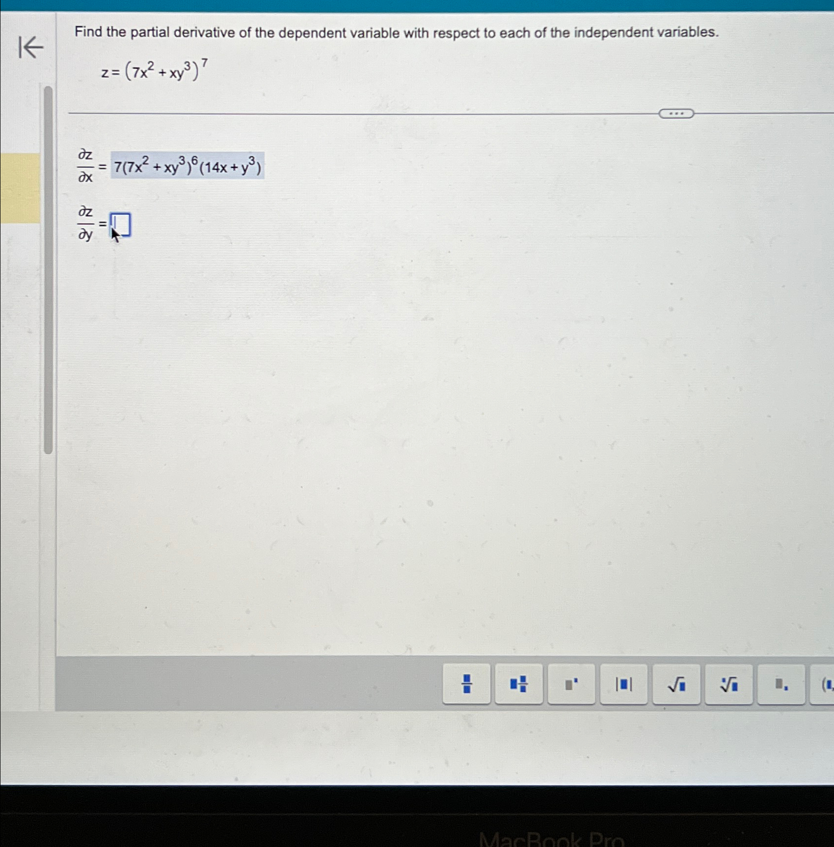 Solved Find the partial derivative of the dependent variable | Chegg.com