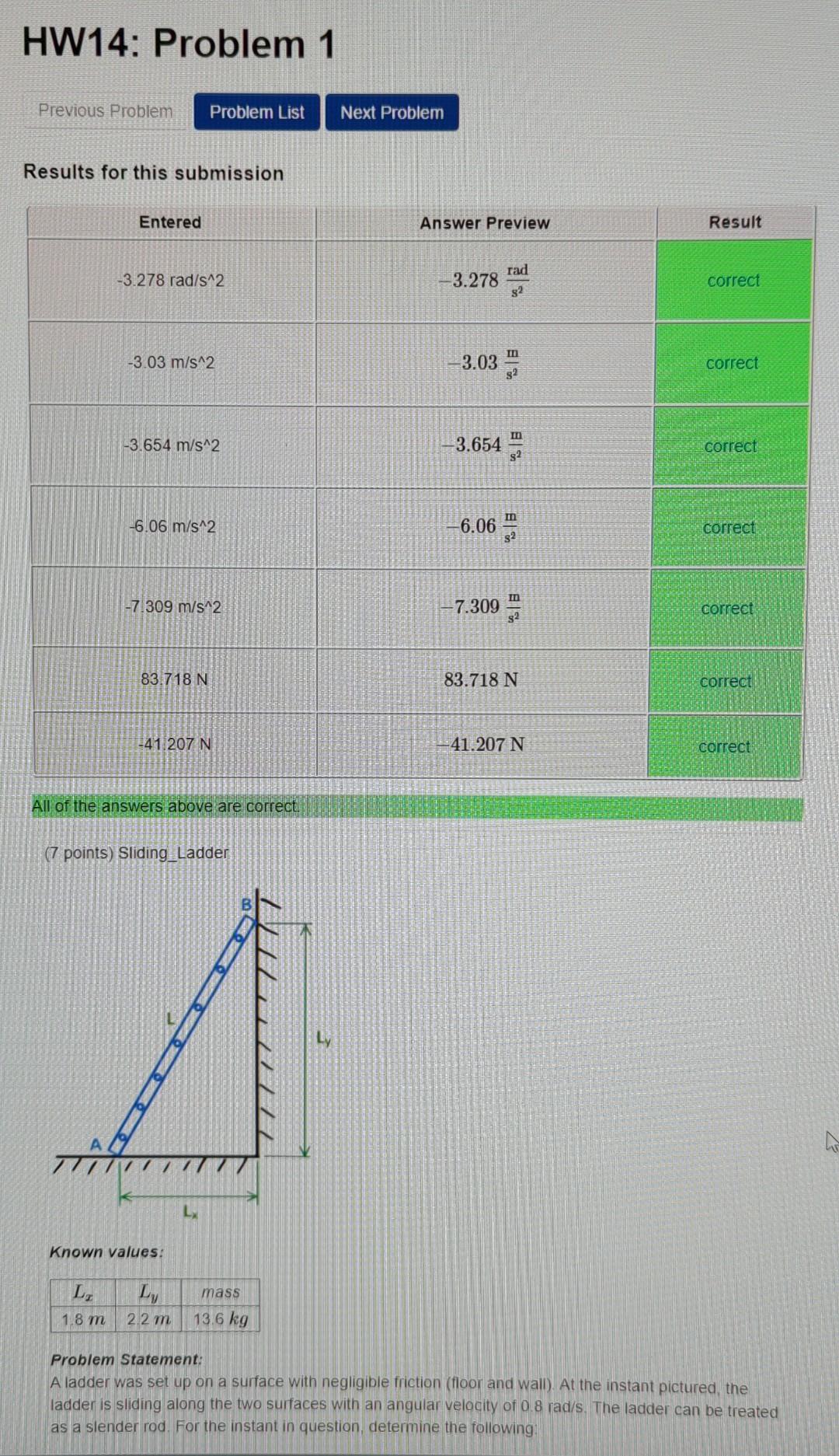 Solved HW14: Problem 1 Previous Problem Problem List Next | Chegg.com