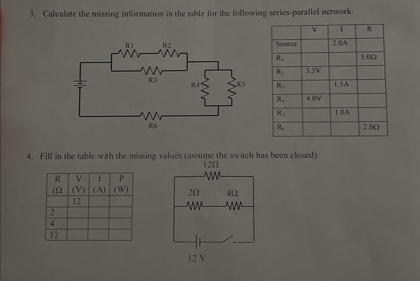 Solved Calculate the missing information in the table for | Chegg.com