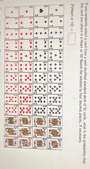 Solved If you randomly select a card from a well-shuffled | Chegg.com