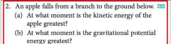 Solved 2. An apple falls from a branch to the ground below. | Chegg.com