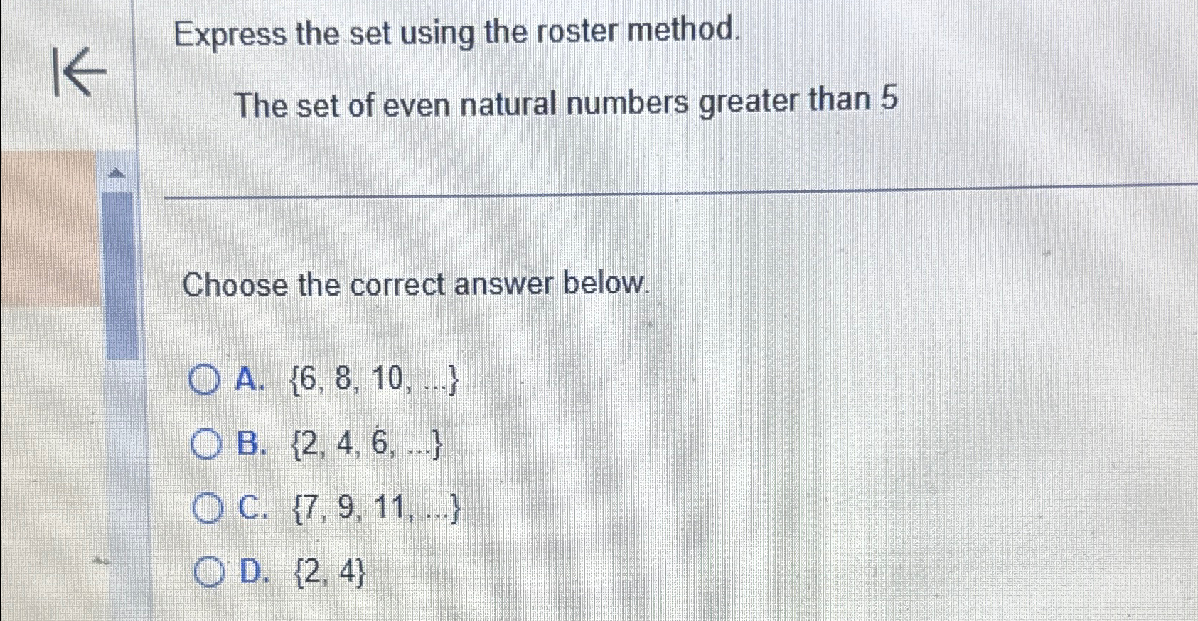 Solved Express the set using the roster method.The set of | Chegg.com