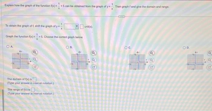 Solved Explain how the graph of the fundtion f(x)=x1+5 can | Chegg.com Solved Explain how the graph of the fundtion f(x)=x1+5 can | Chegg.com