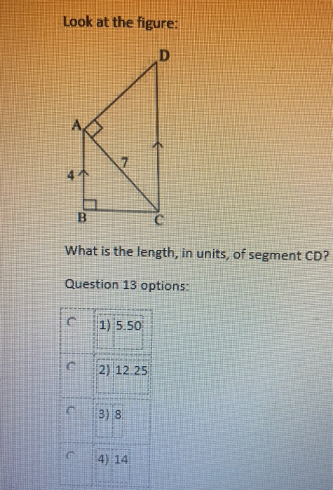 Solved Look at the figure: What is the length, in units, of | Chegg.com