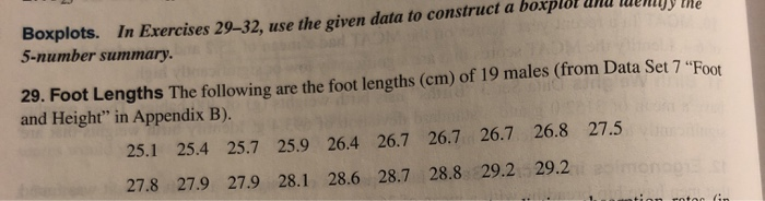 Solved Boxplots. In Exercises 29_32. use the given data to | Chegg.com