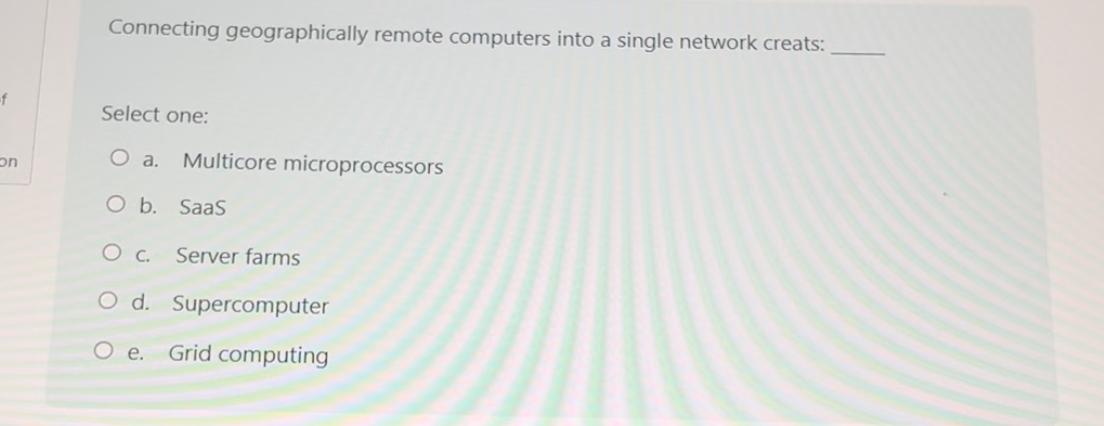 Solved Connecting geographically remote computers into a | Chegg.com