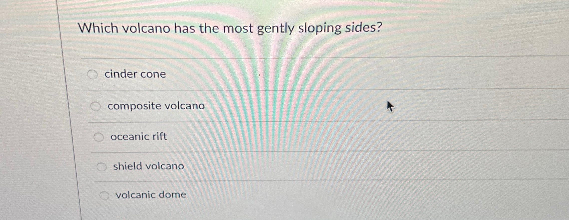 Solved Which volcano has the most gently sloping | Chegg.com