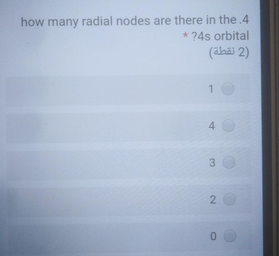 Solved how many radial nodes are there in the 4 * ?4s | Chegg.com