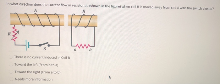 Solved In what direction does the current flow in resistor | Chegg.com