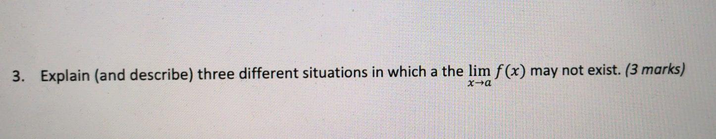 Solved 3. Explain (and describe) three different situations | Chegg.com